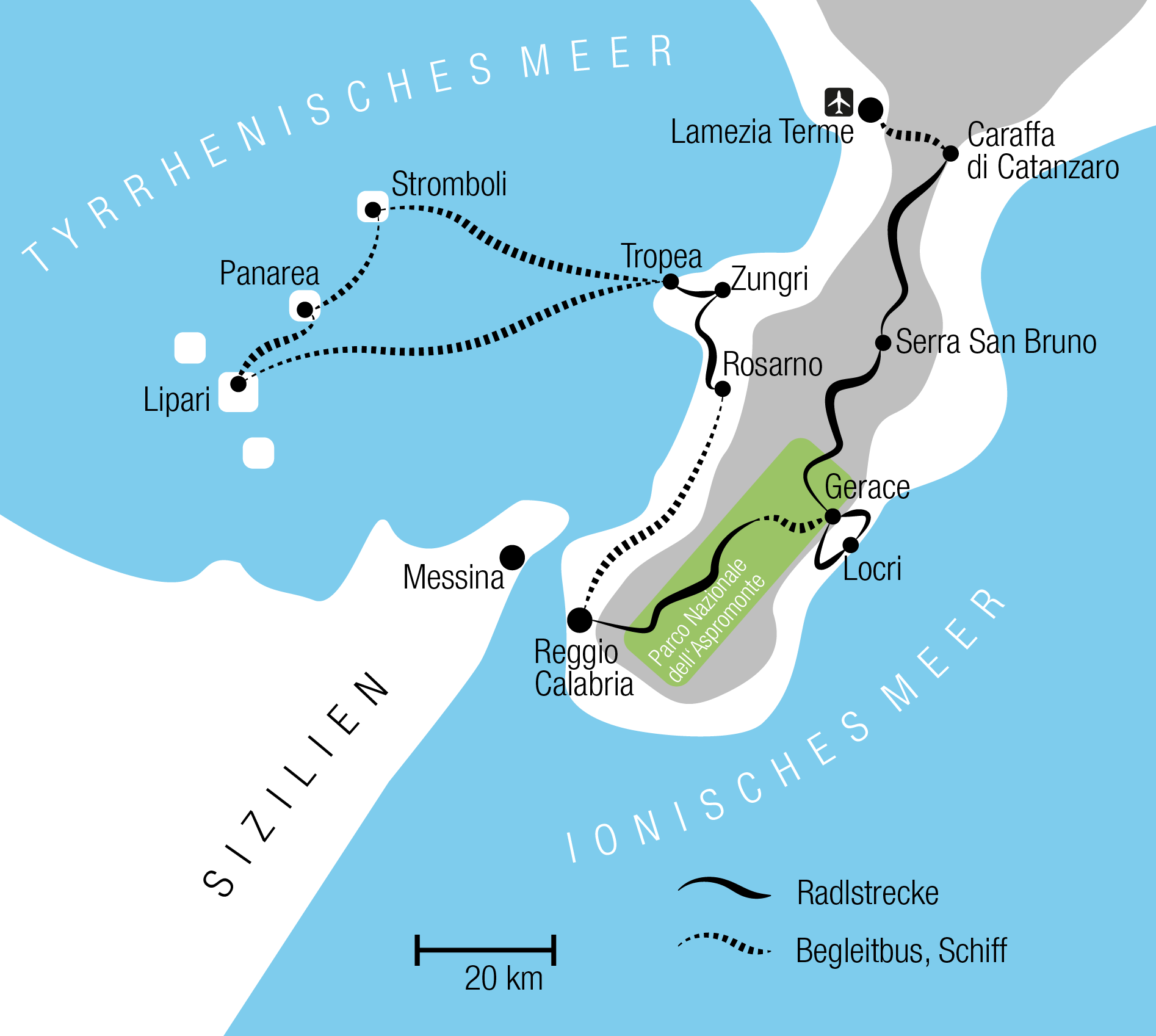 Kalabrien und Äolische Inseln - pedelon Reisen per eBike